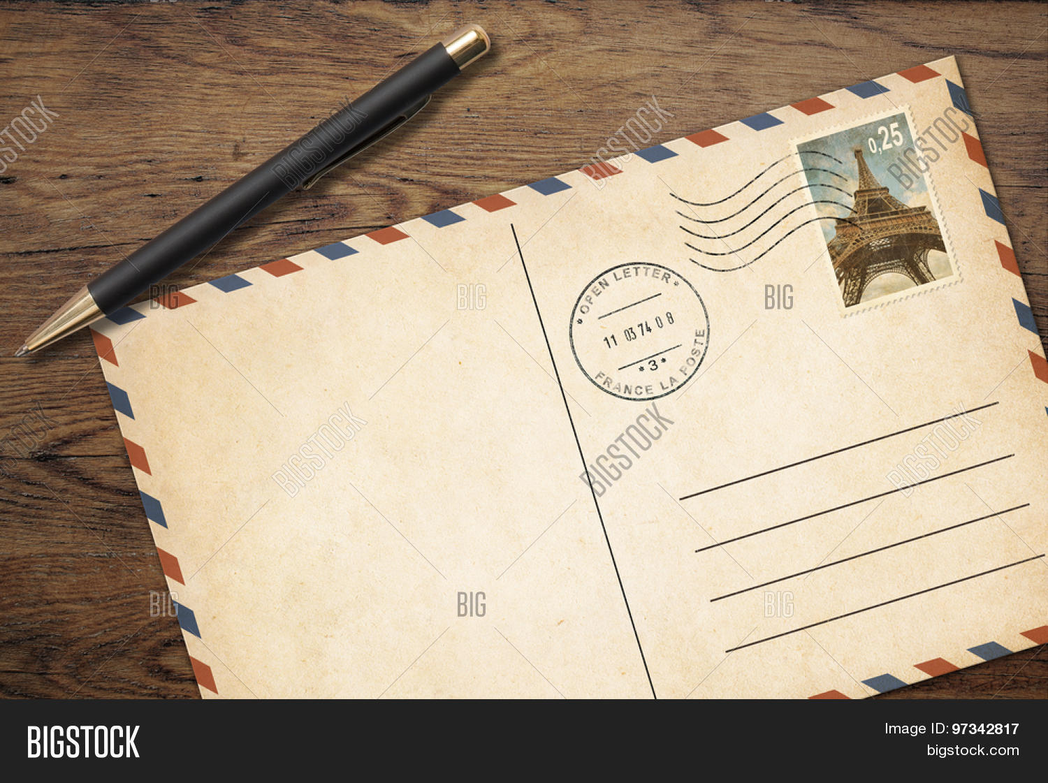 Old Postcard Pen On Image & Photo (Free Trial) | Bigstock