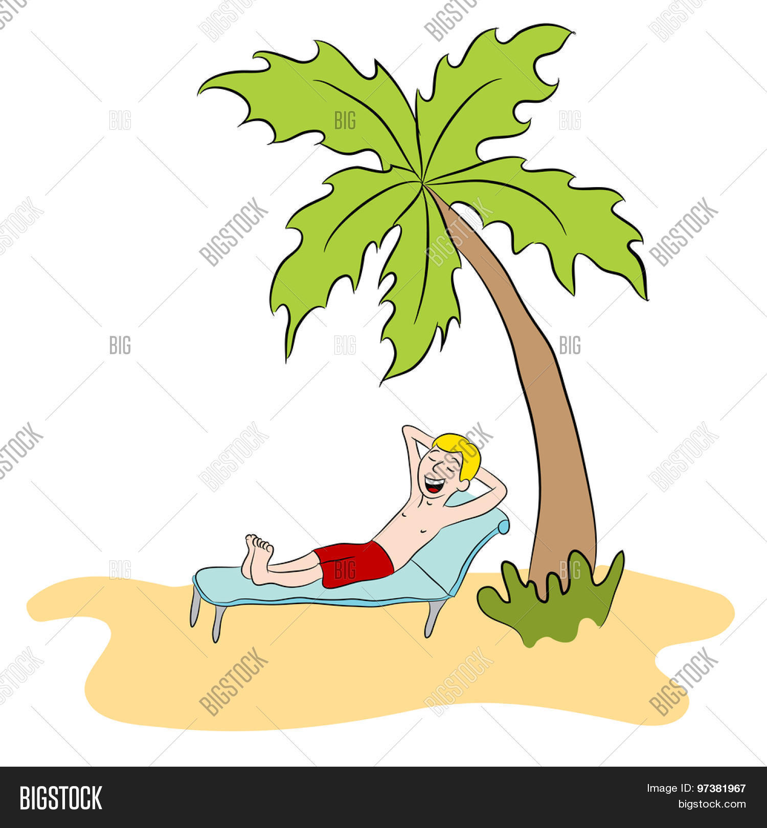 Image Man Relaxing On Vector & Photo (Free Trial) | Bigstock