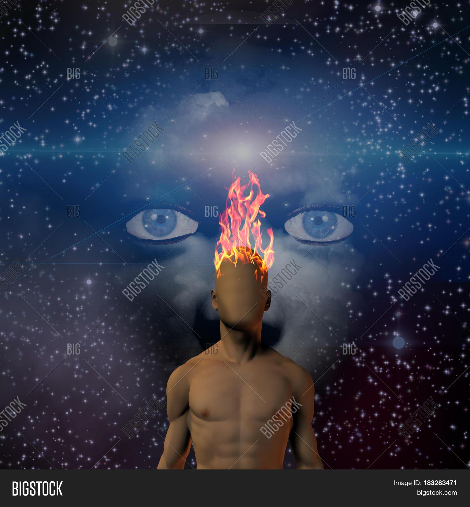 Burning Human Head Image & Photo (Free Trial) | Bigstock
