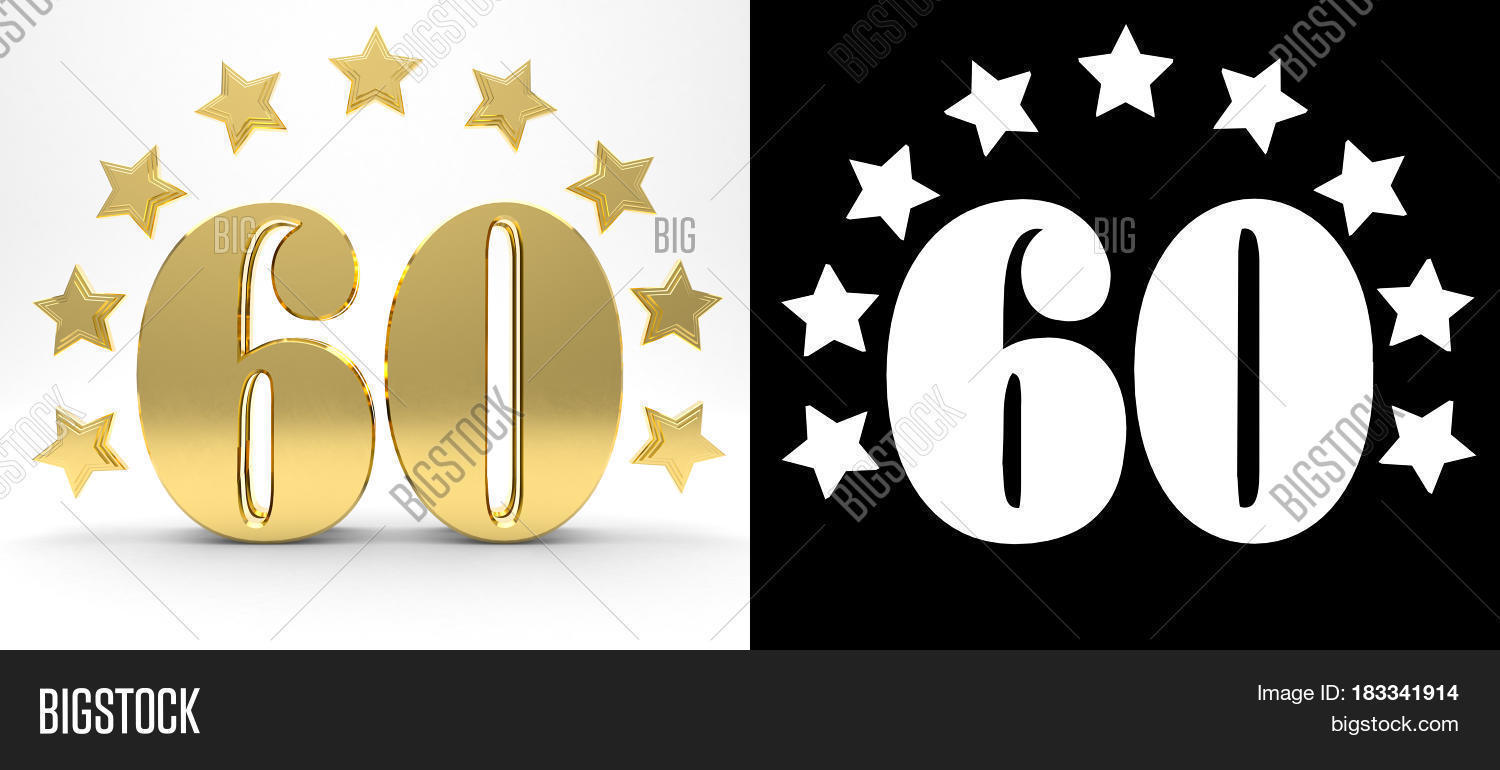 Golden Number Sixty On Image & Photo (Free Trial) | Bigstock