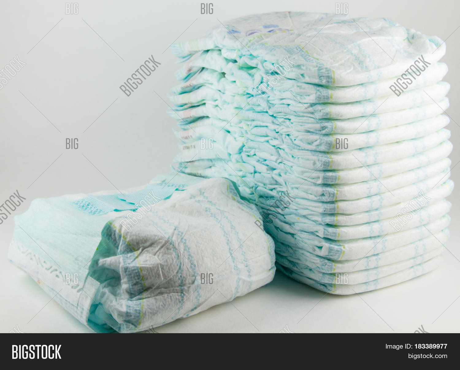 Baby Diapers On White Image & Photo (Free Trial) | Bigstock