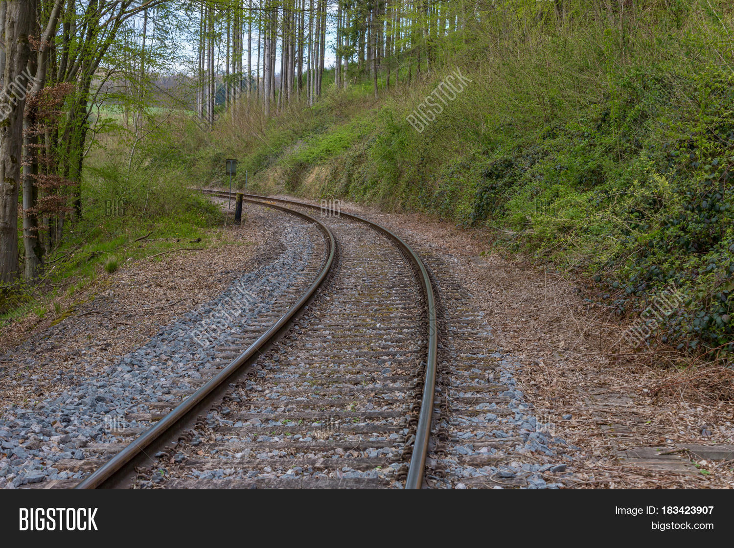Train Track Middle Image & Photo (Free Trial) | Bigstock
