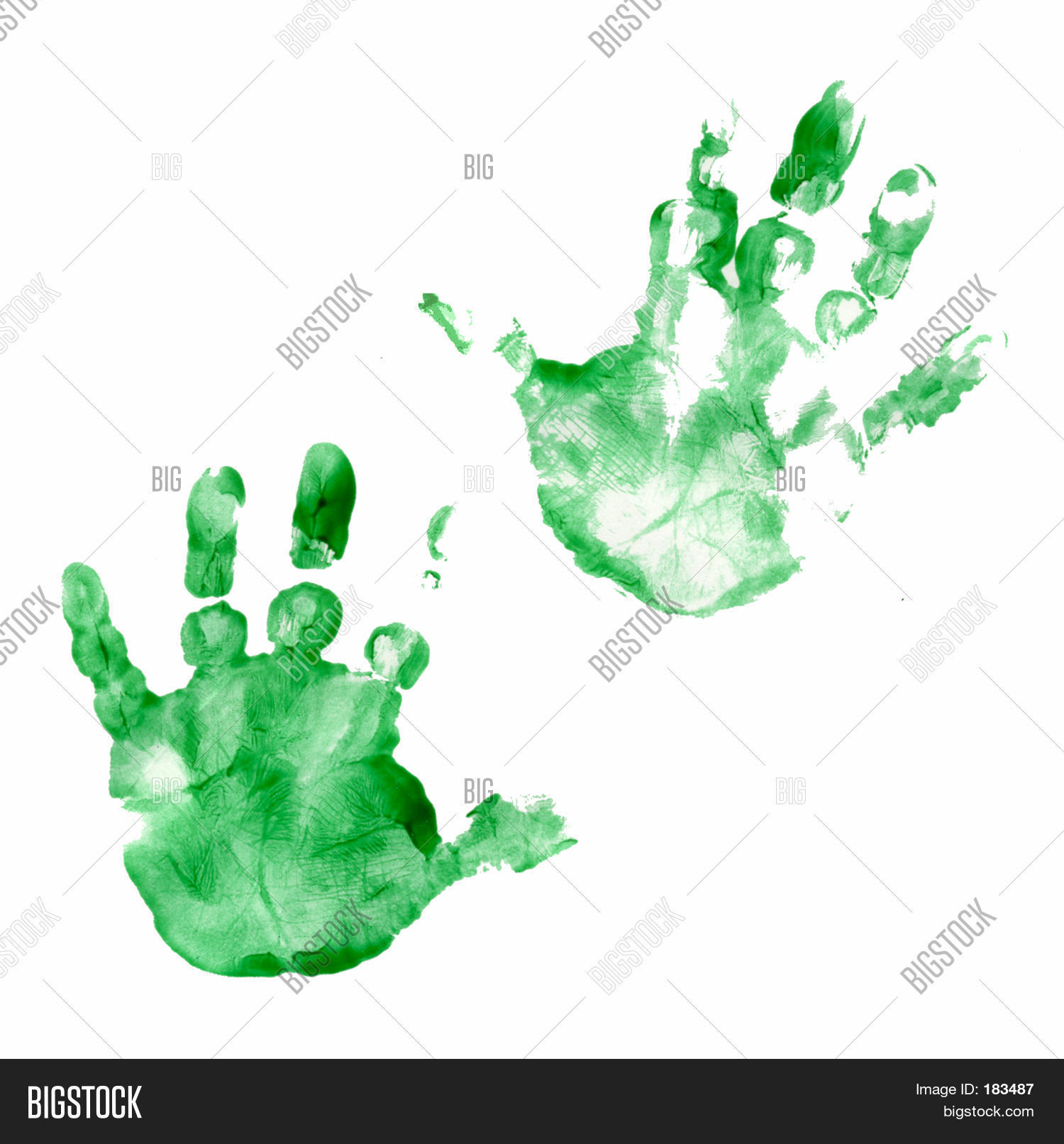 Painted Hands Green Image & Photo (Free Trial) | Bigstock