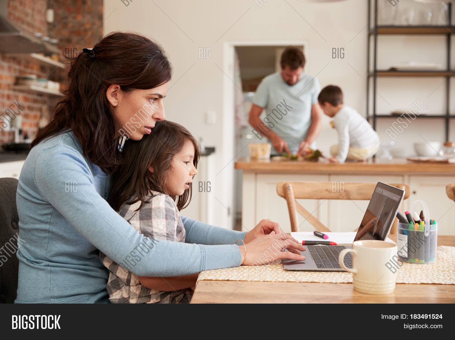 Busy Family Home Image & Photo (Free Trial) | Bigstock