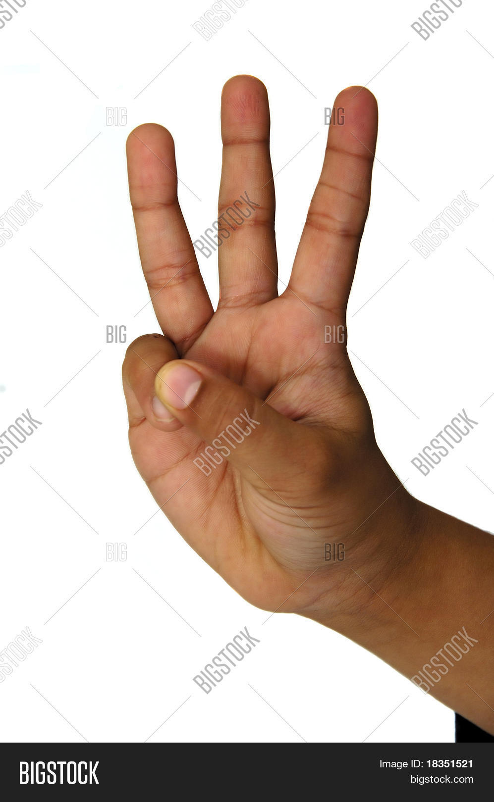 Finger Pointing Three Image & Photo (Free Trial) | Bigstock