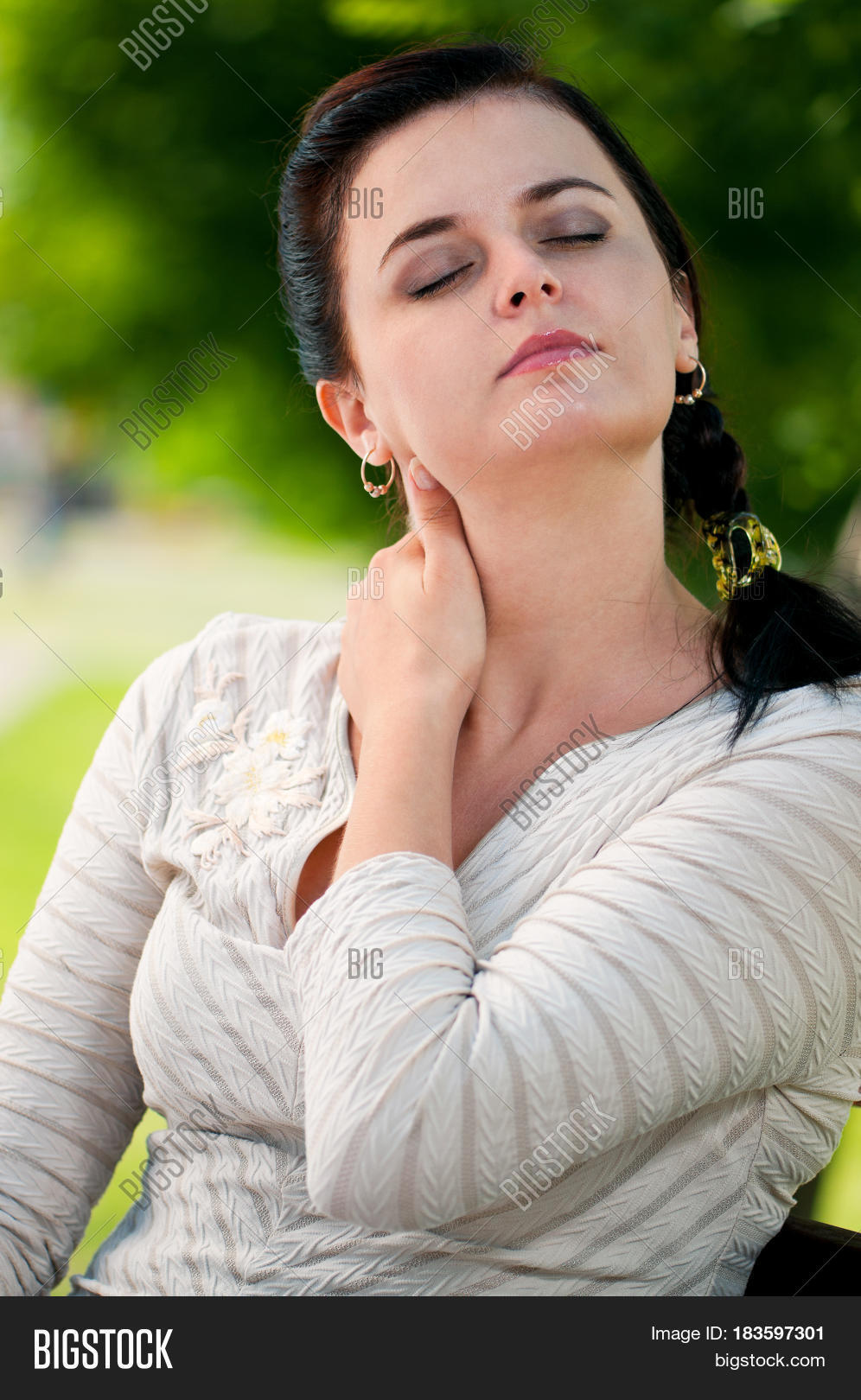 Young Woman Rubbing Image & Photo (Free Trial) | Bigstock