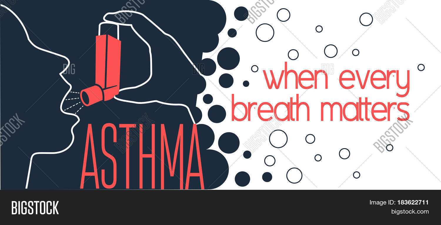 Vector Y Foto Asthma Banner Prueba Gratis Bigstock