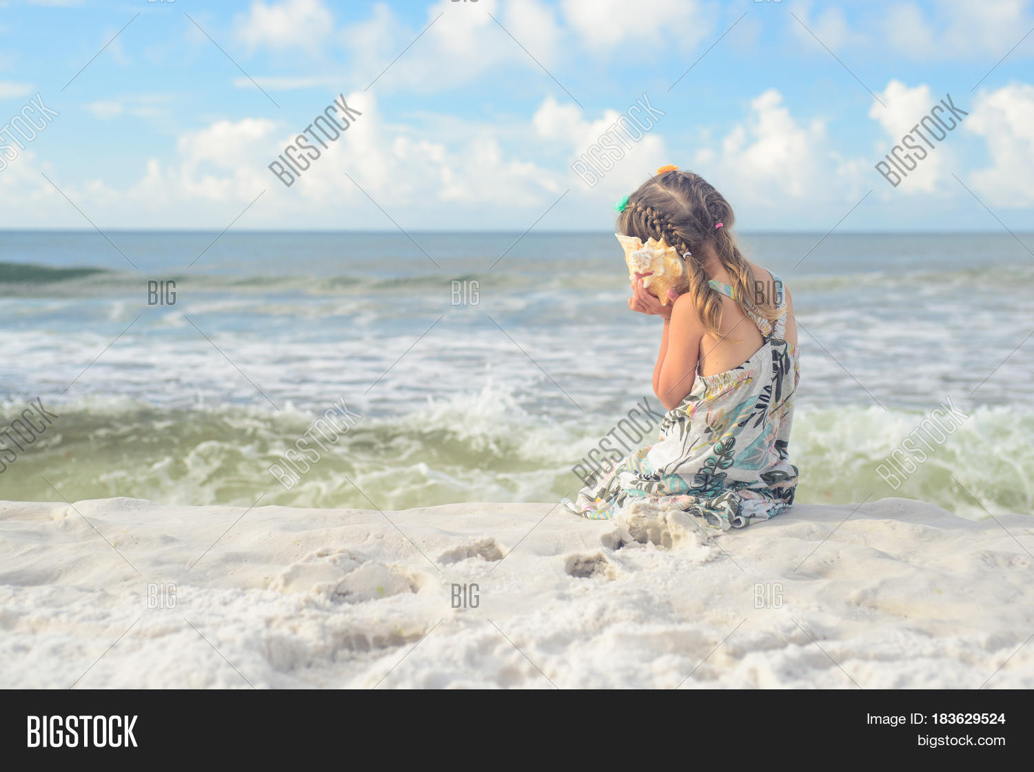 Girl Sitting On Sand Image & Photo (Free Trial) | Bigstock