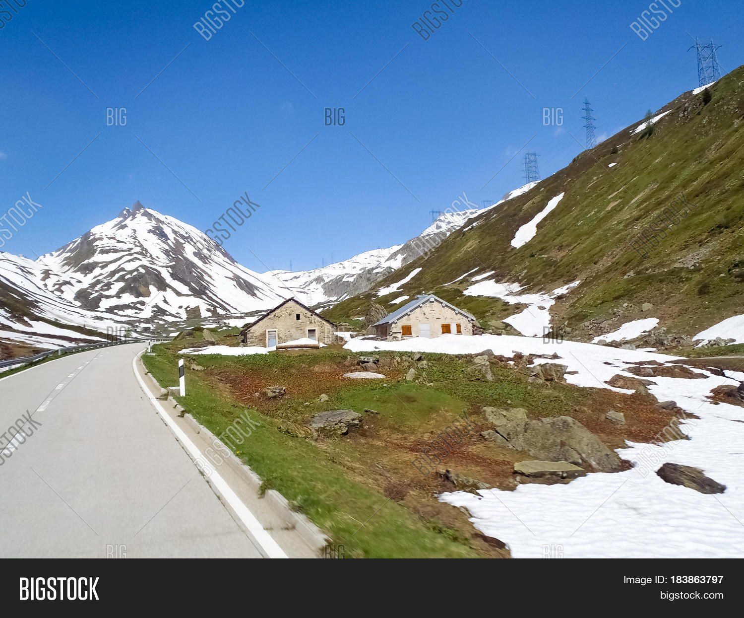 Pass Road Nufenen- Image & Photo (Free Trial) | Bigstock
