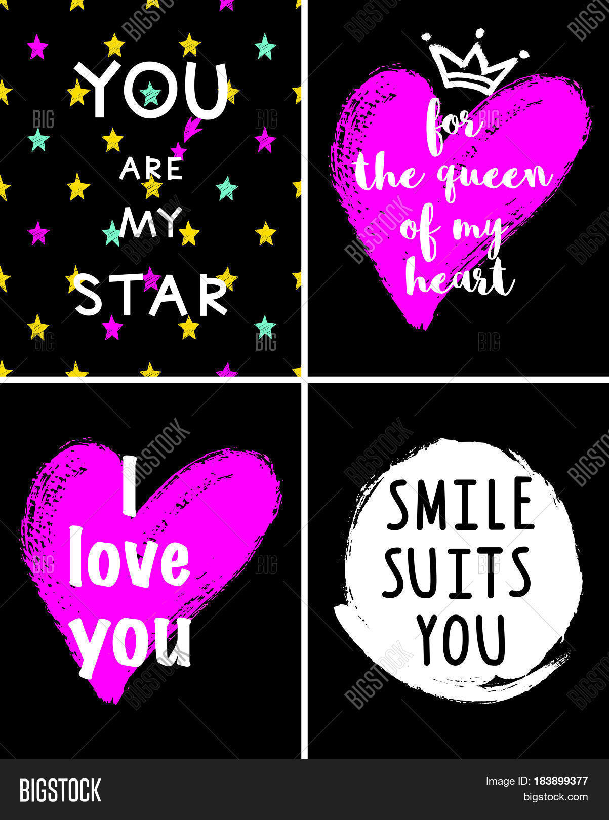 Set Love You Queen My Vector & Photo (Free Trial) | Bigstock