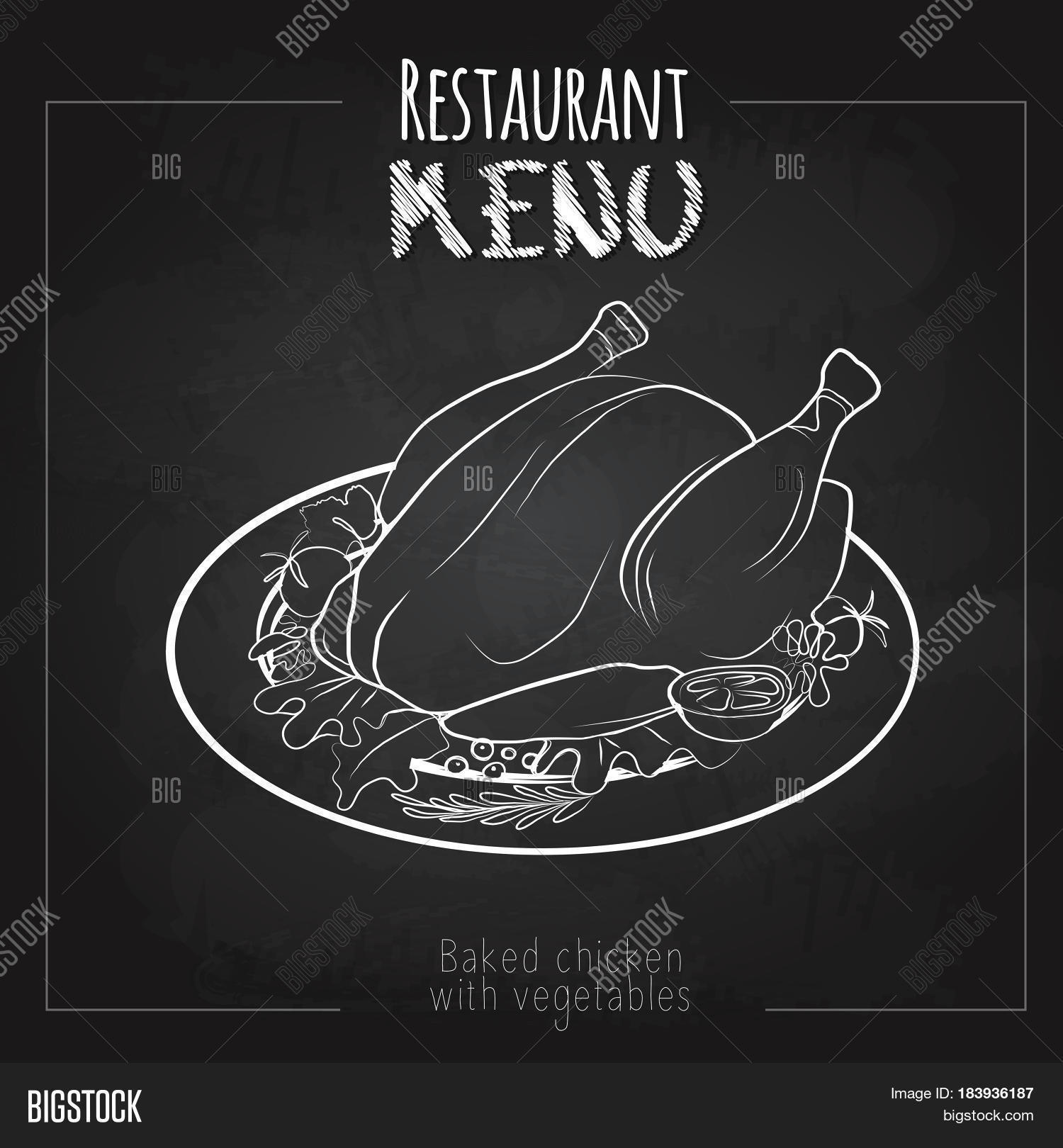 Chalk Drawing Menu Vector & Photo (Free Trial) | Bigstock