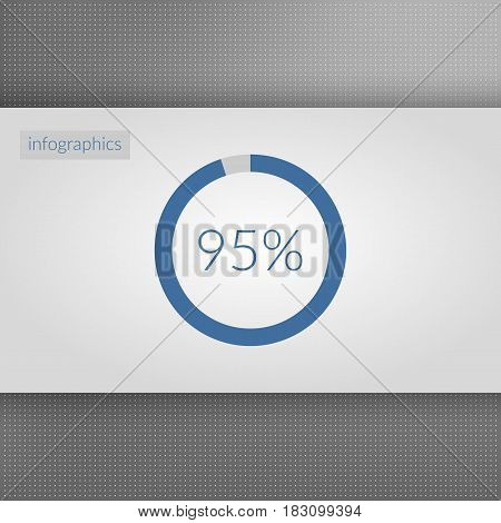 95 Percent Pie Chart Vector & Photo (Free Trial) | Bigstock
