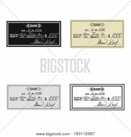 Cheque Icon Cartoon Vector & Photo (Free Trial) | Bigstock