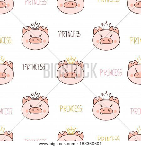 Cute Princess Pig Vector & Photo (Free Trial) | Bigstock