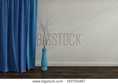 Blue Empty Room Image & Photo (Free Trial) | Bigstock
