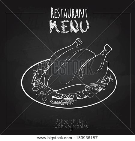Chalk Drawing Menu Vector & Photo (Free Trial) | Bigstock