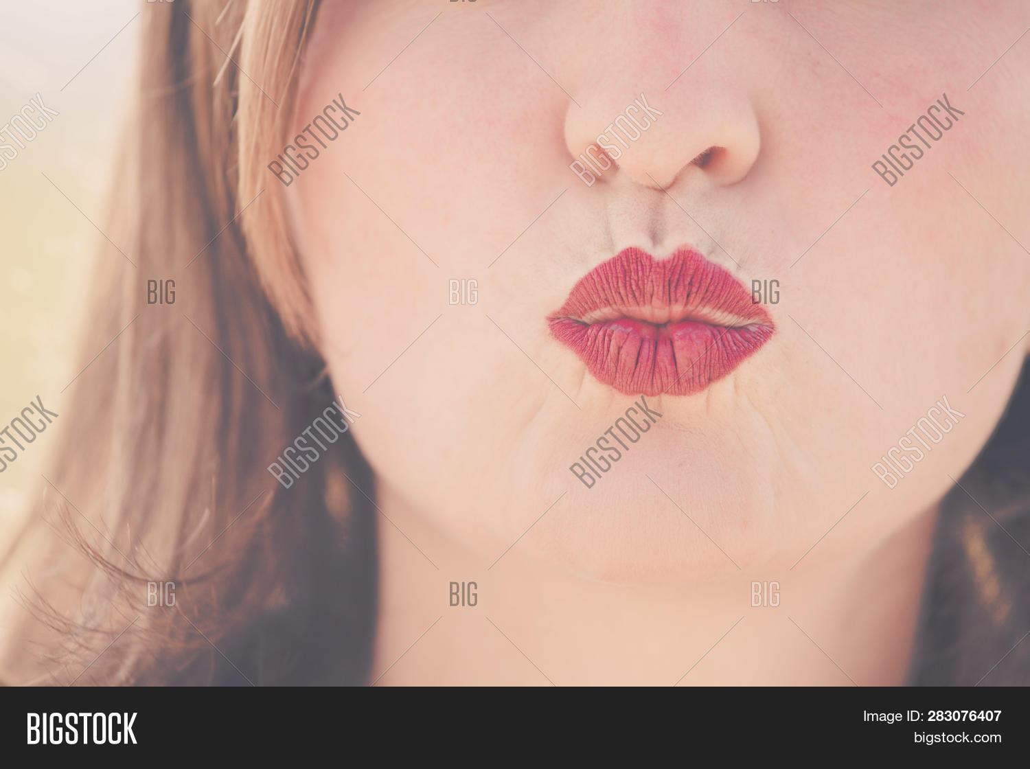 Cherry Red Lips Young Image & Photo (Free Trial) | Bigstock