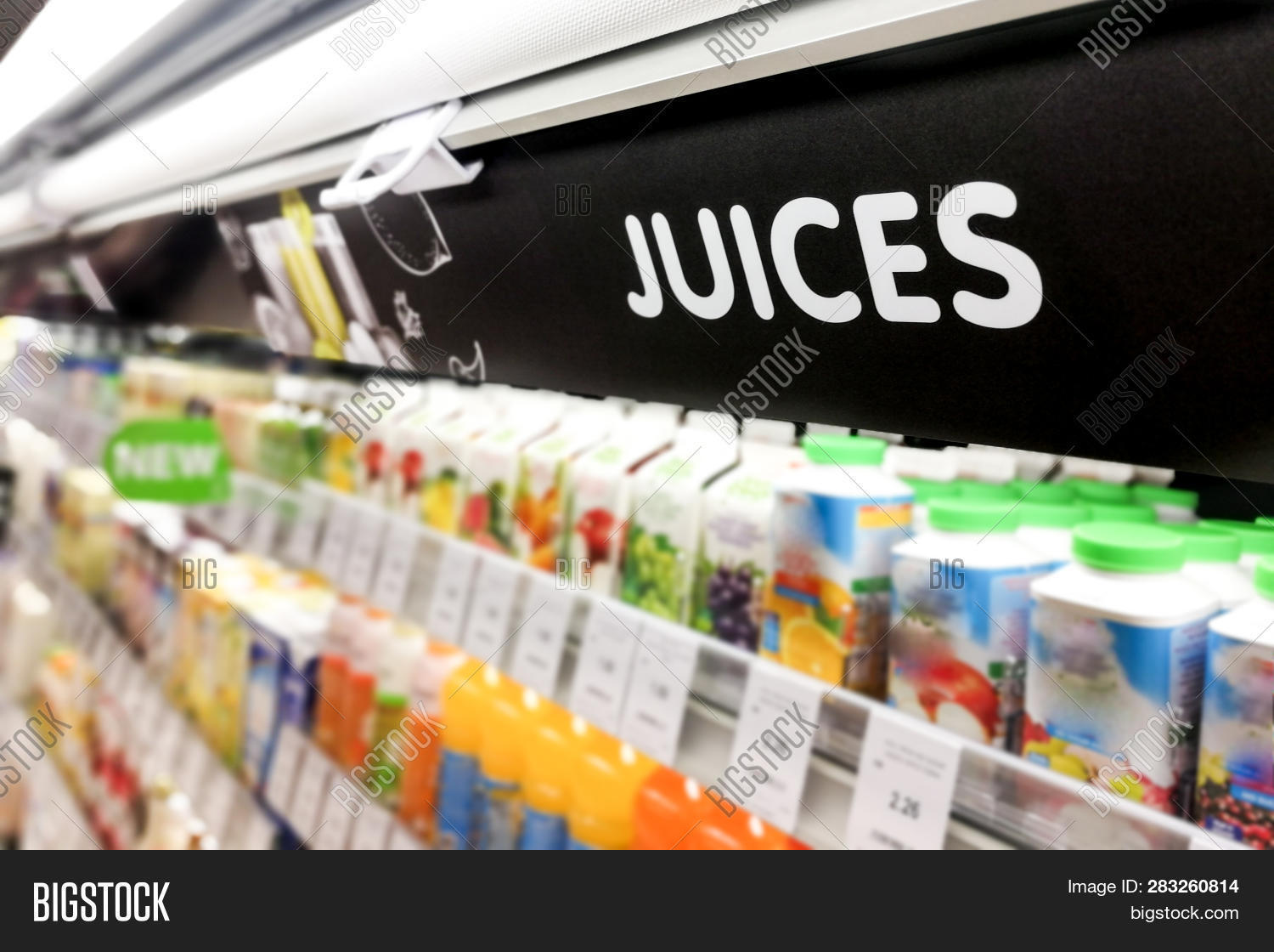 Juices Signage Fresh Image & Photo (Free Trial) | Bigstock