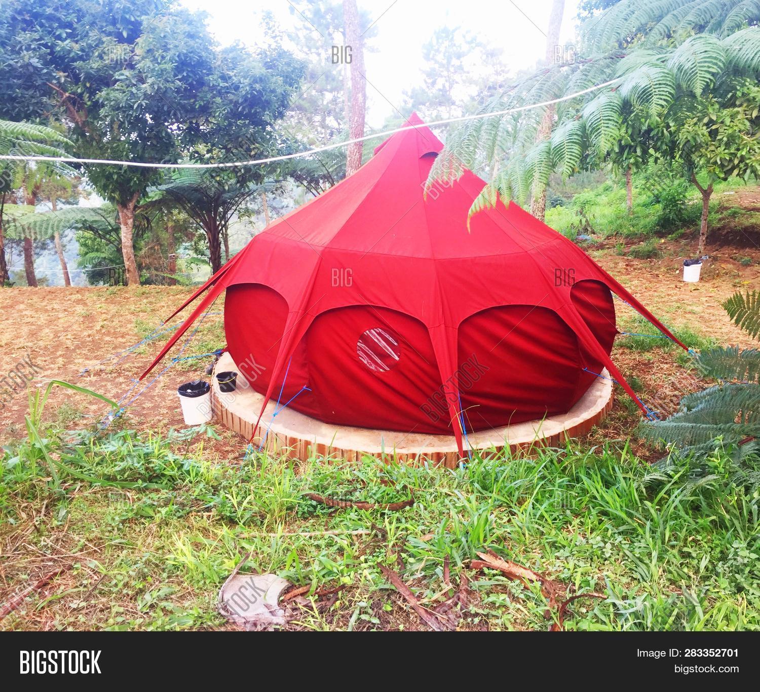 Nature Red Tent Forest Image & Photo (Free Trial) | Bigstock