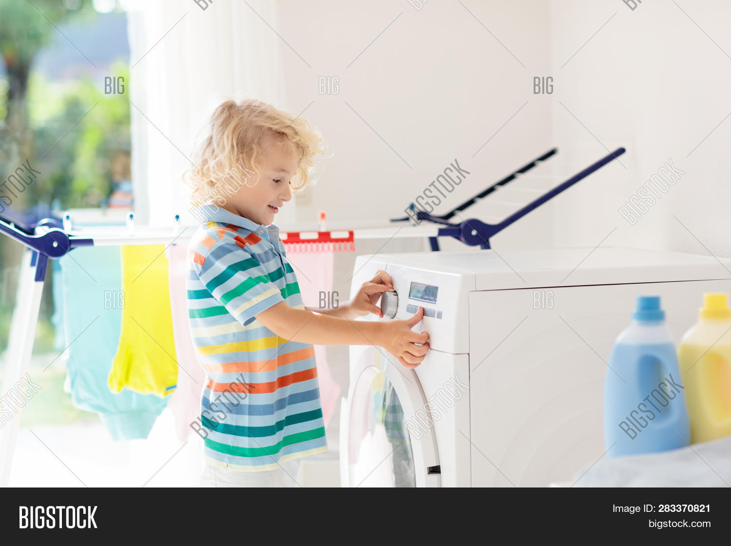 Child Laundry Room Image & Photo (Free Trial) | Bigstock