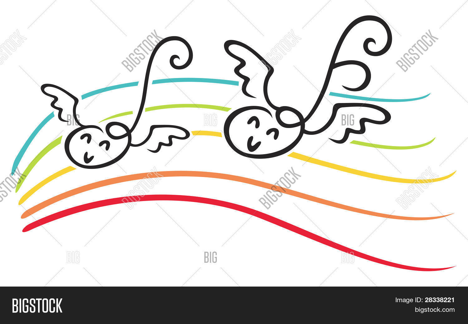 Happy Notes Wings On Vector & Photo (Free Trial) | Bigstock