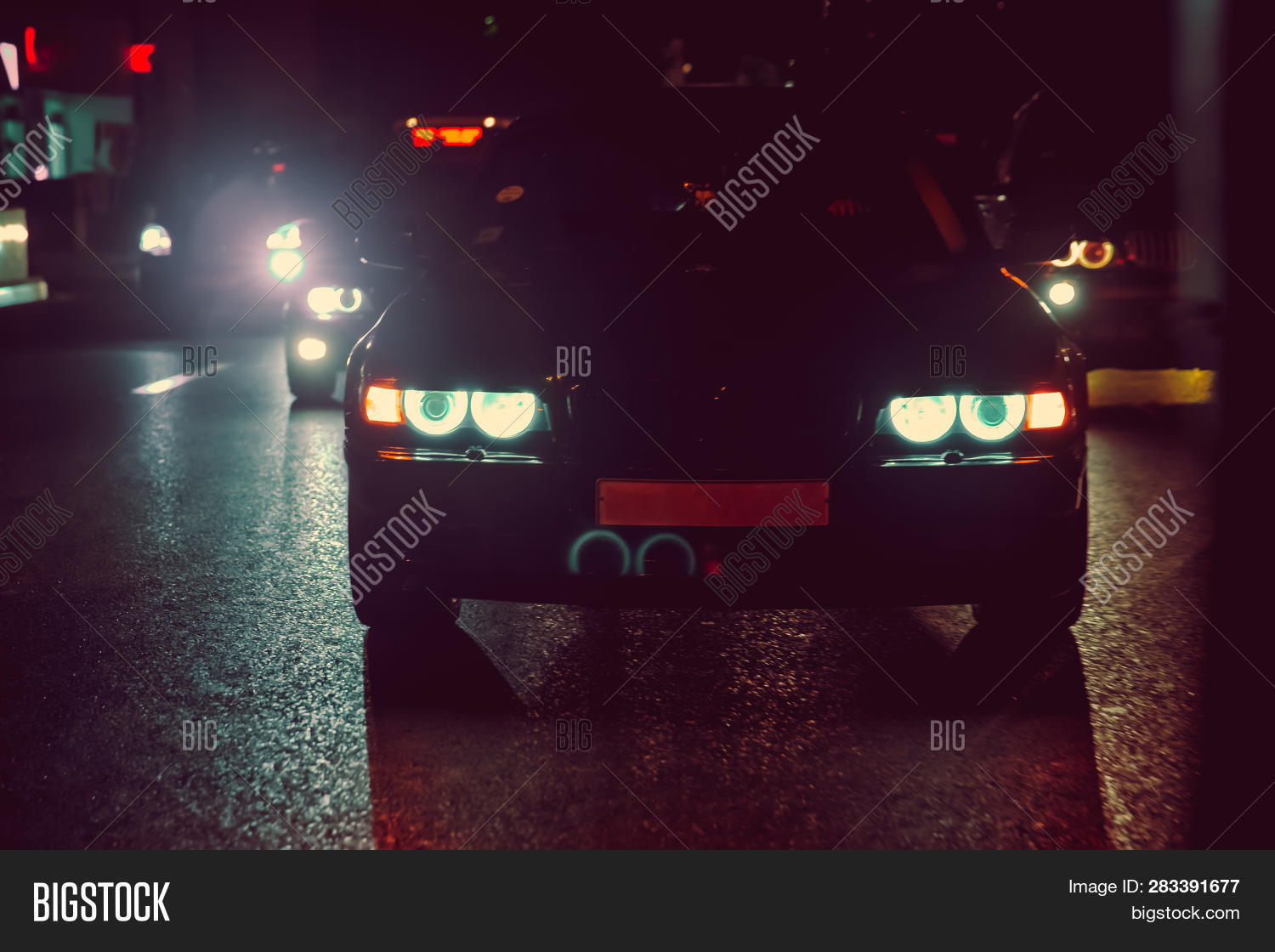 Night View Cars. Road Image & Photo (Free Trial) | Bigstock