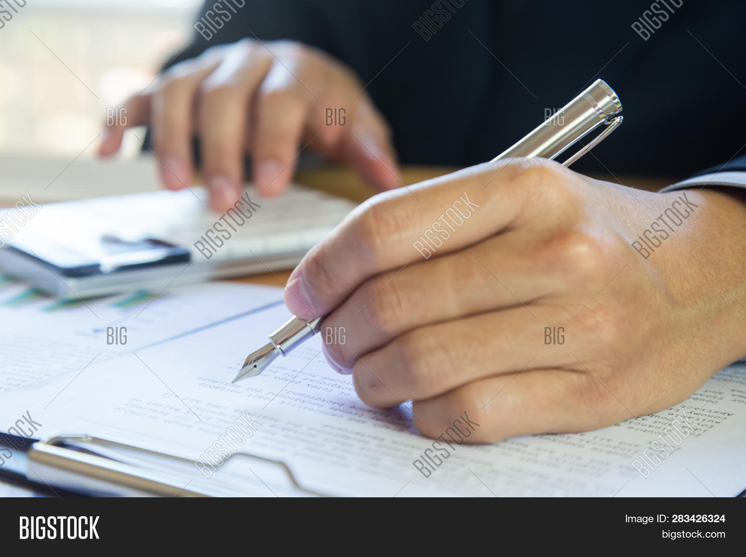 Accountant Working On Image & Photo (Free Trial) | Bigstock