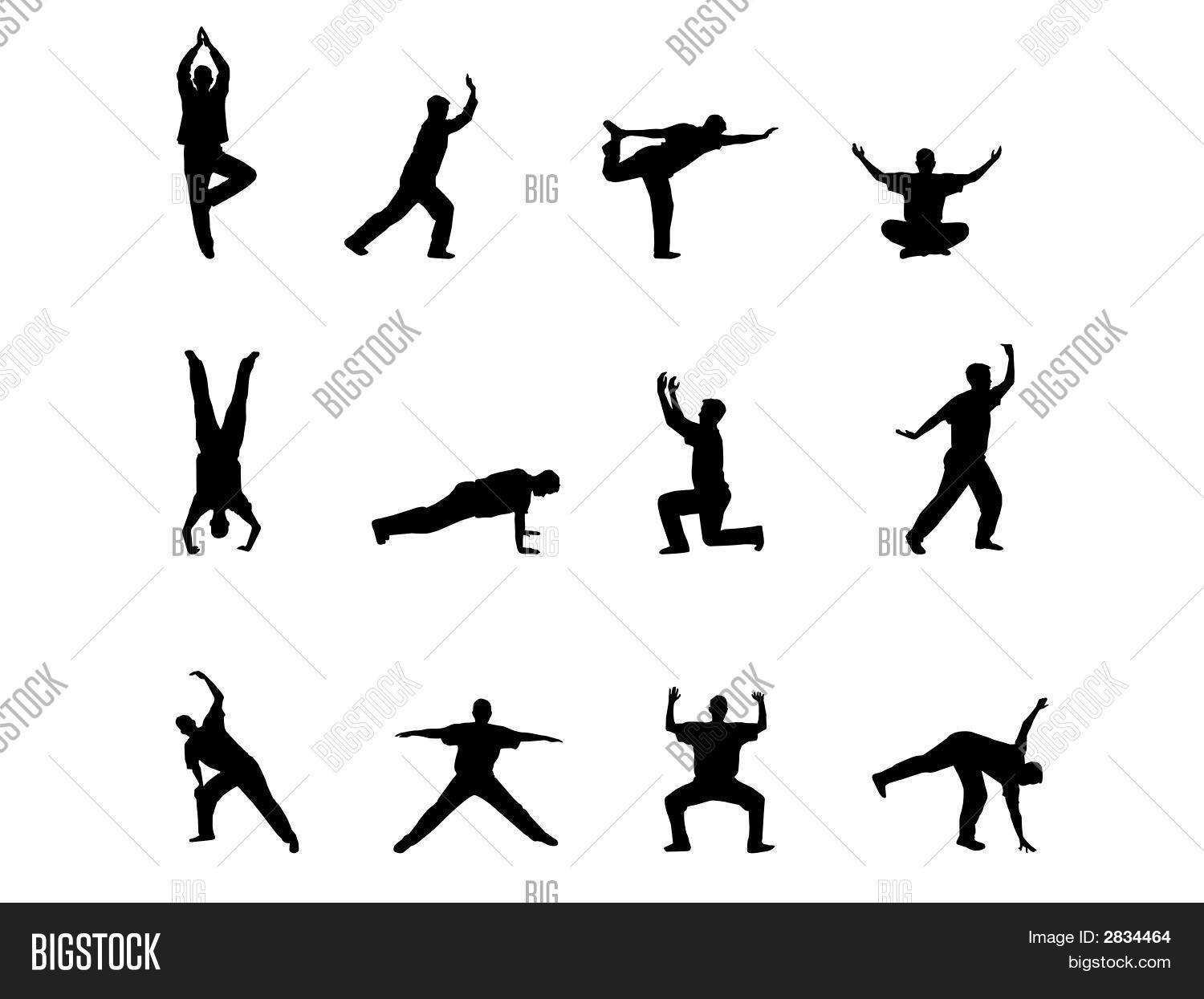 Exercise Silhouettes Vector & Photo (Free Trial) | Bigstock