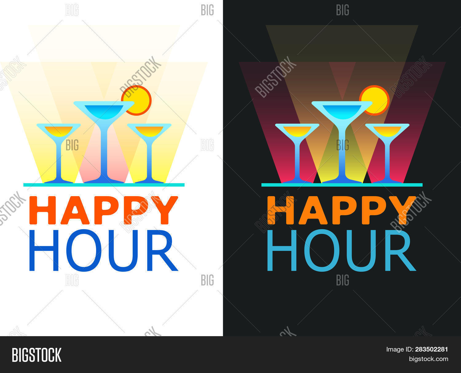 Happy Hours Poster. Vector & Photo (Free Trial) | Bigstock
