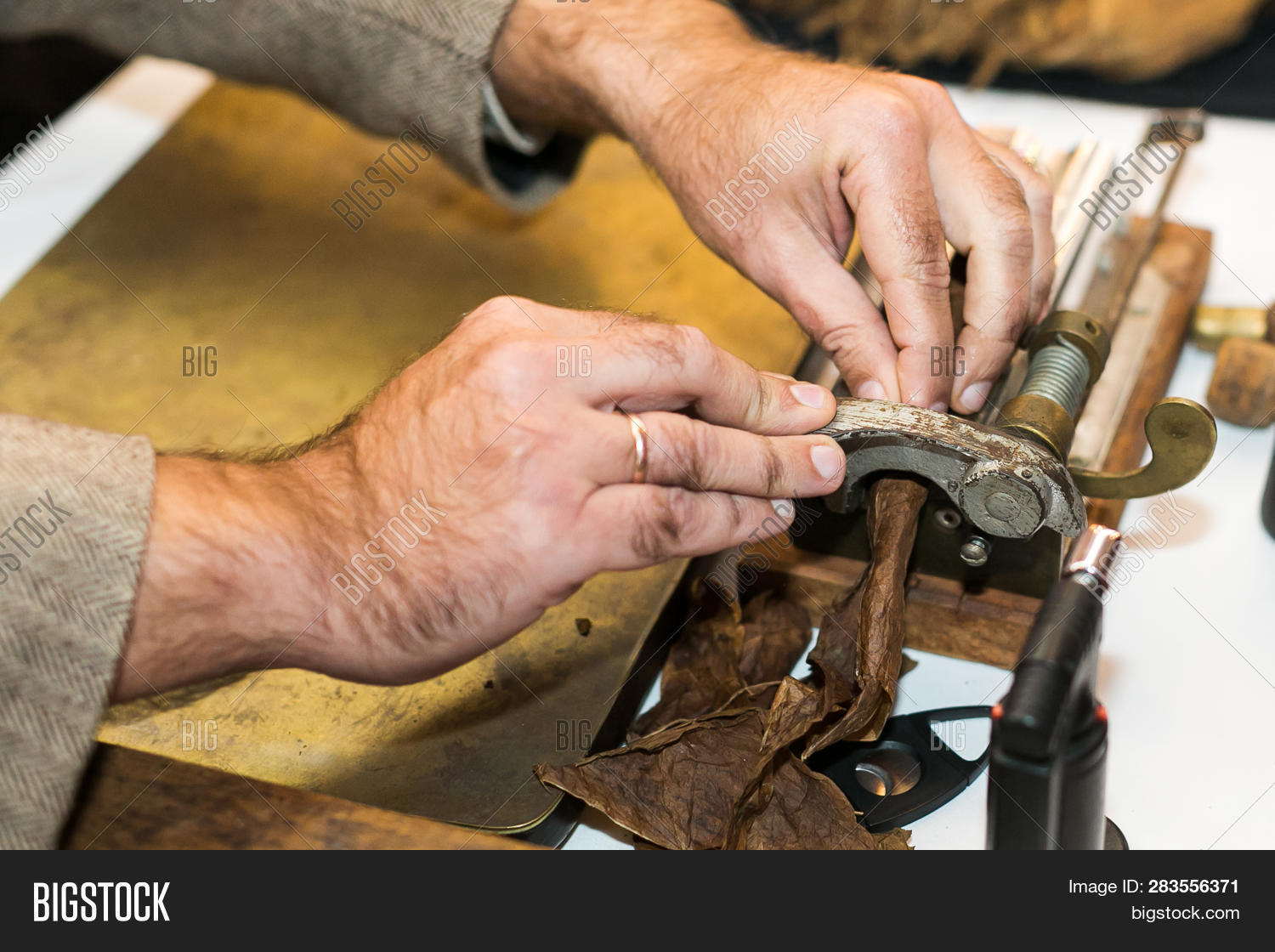 Man Making Cigars Image & Photo (Free Trial) | Bigstock