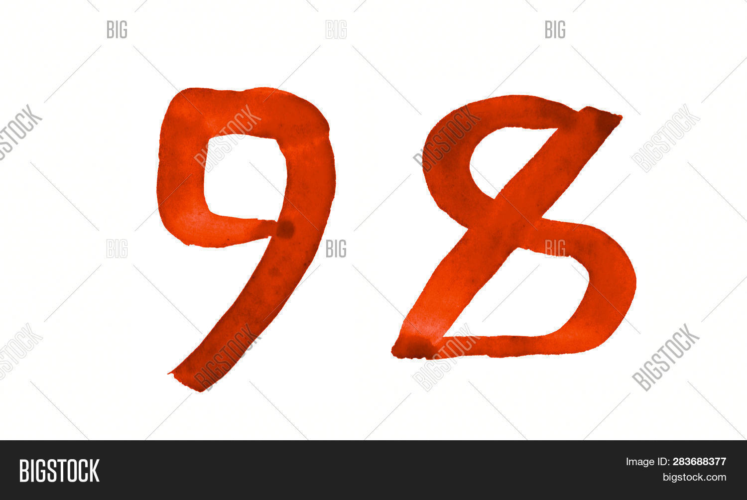 Number 98, Painted Image & Photo (Free Trial) | Bigstock