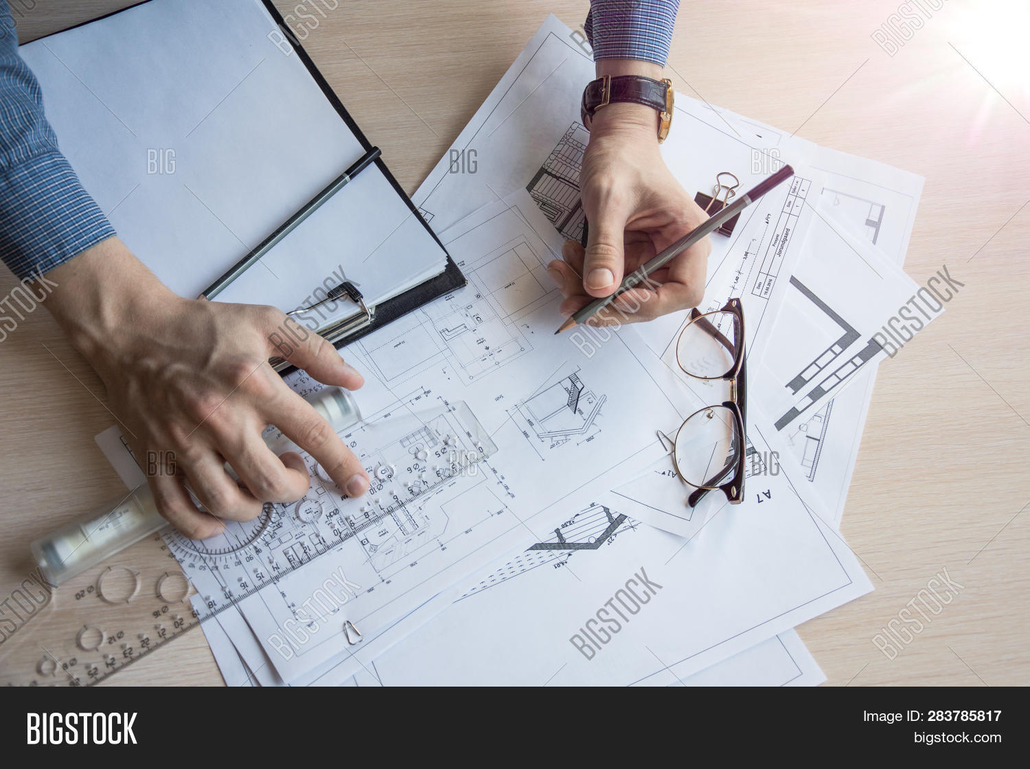 Architect's Desktop. Image & Photo (Free Trial) | Bigstock