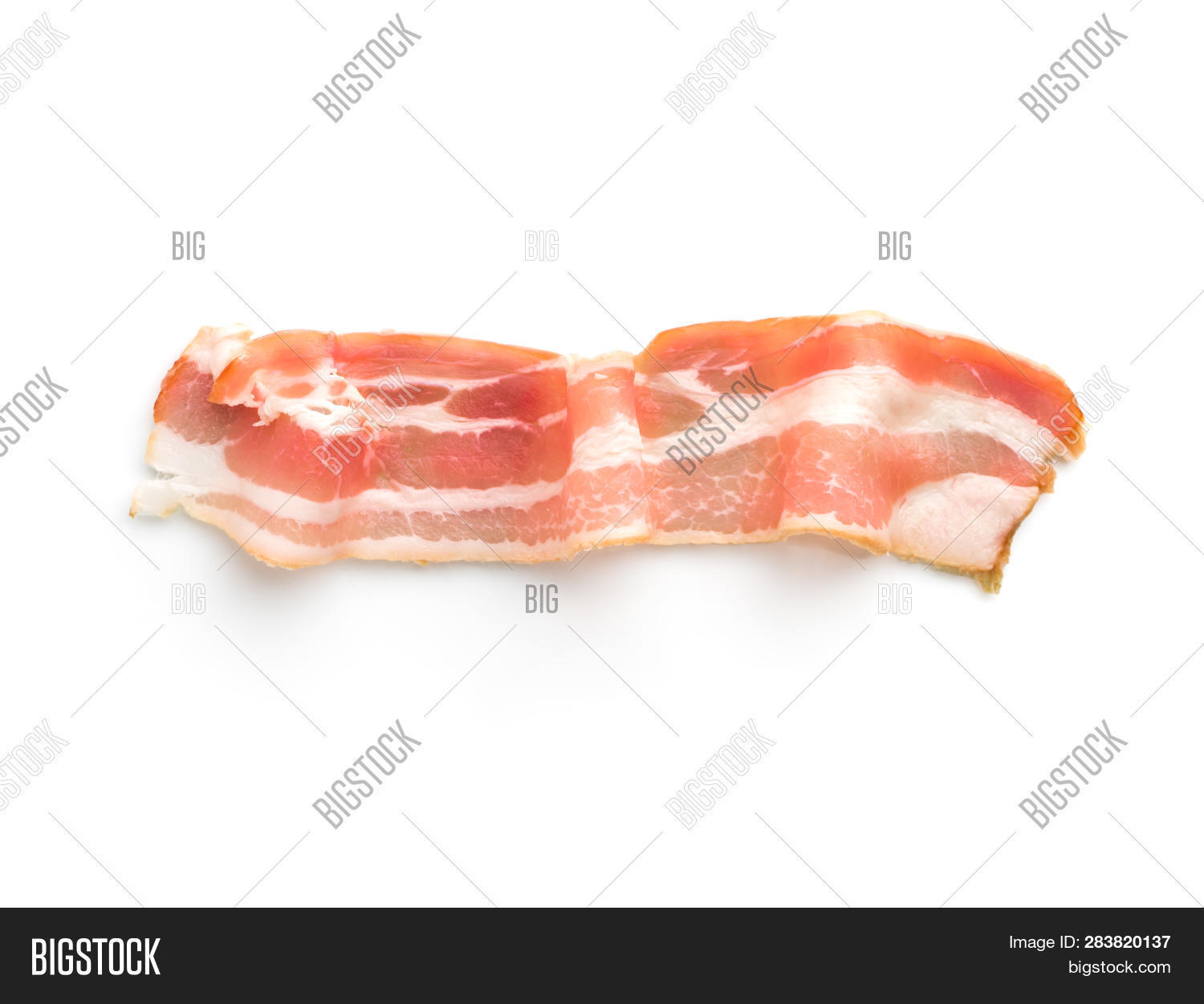 Slice Bacon On White Image & Photo (Free Trial) | Bigstock