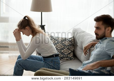 Tired Couple Sitting Image & Photo (Free Trial) | Bigstock