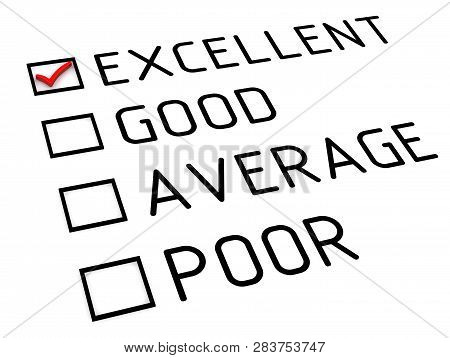 Evaluation Excellent. Image & Photo (Free Trial) | Bigstock