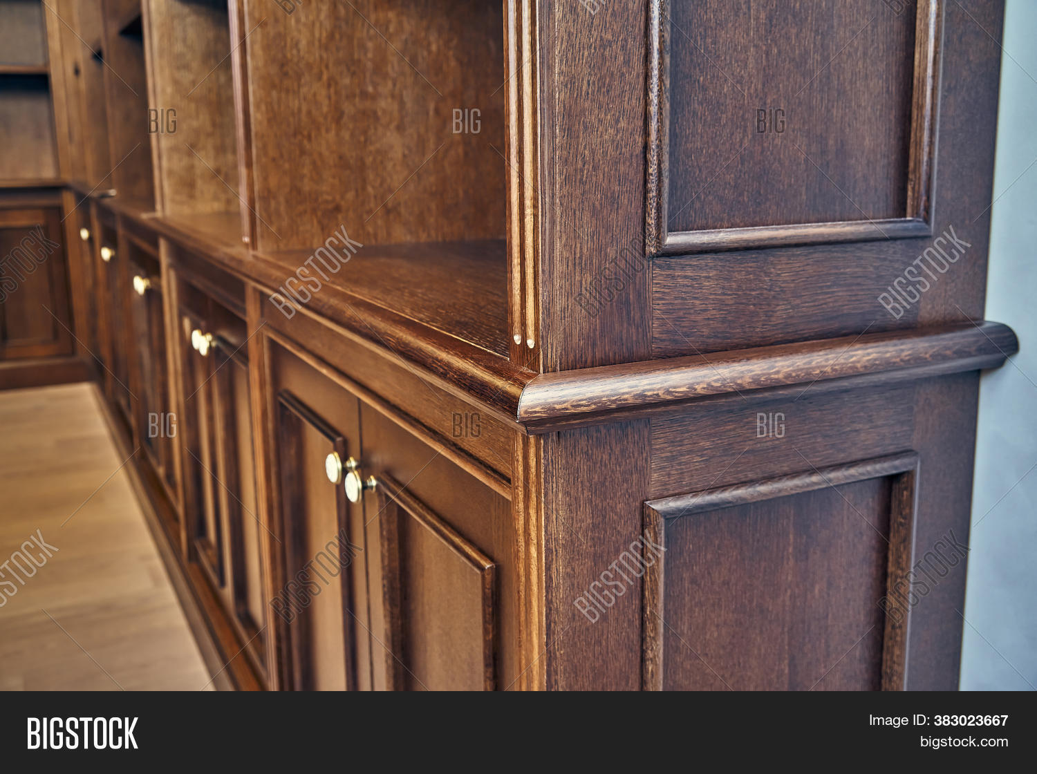 Wooden Bookcase Empty Image & Photo (Free Trial) | Bigstock