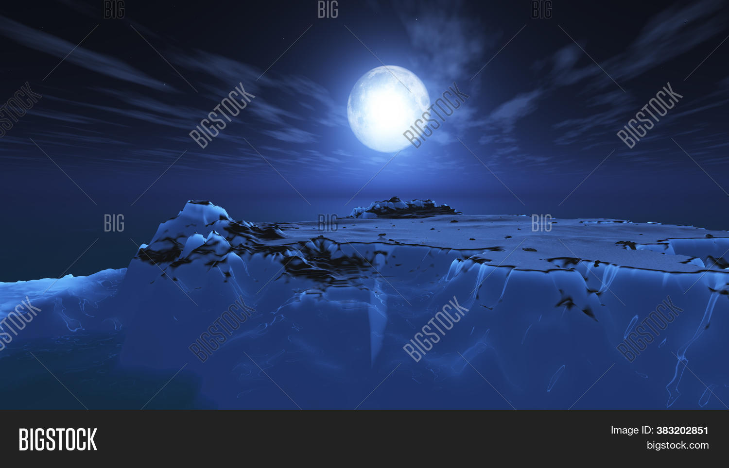Ice Berg Night Full Image & Photo (Free Trial) | Bigstock