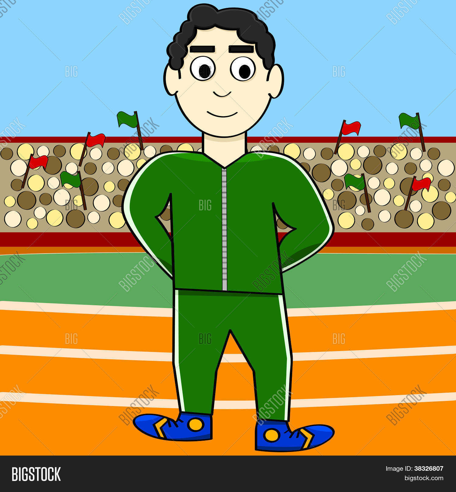 Cartoon Athlete Vector & Photo (Free Trial) | Bigstock