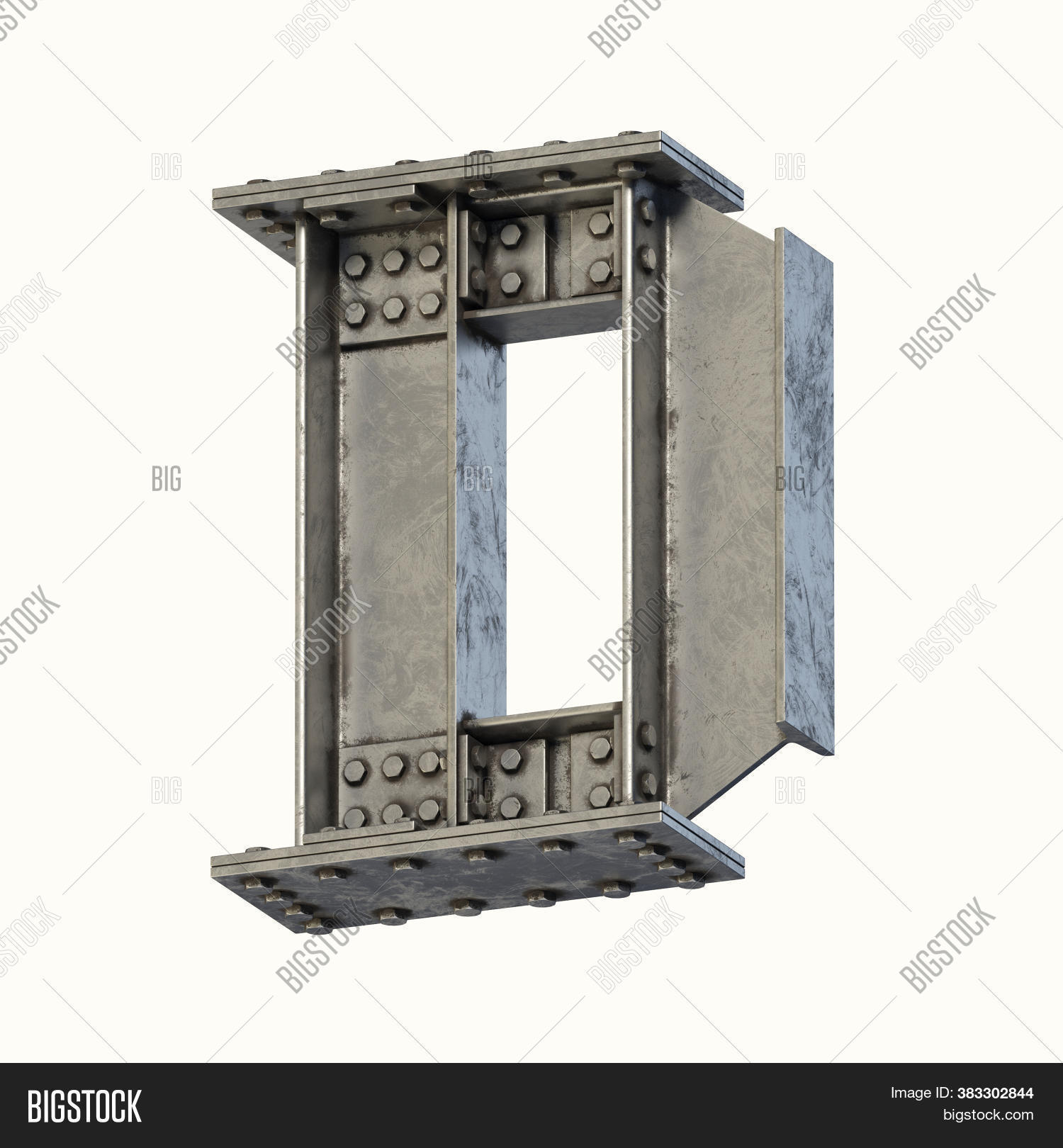 Steel Beam Font 3d Image & Photo (Free Trial) | Bigstock