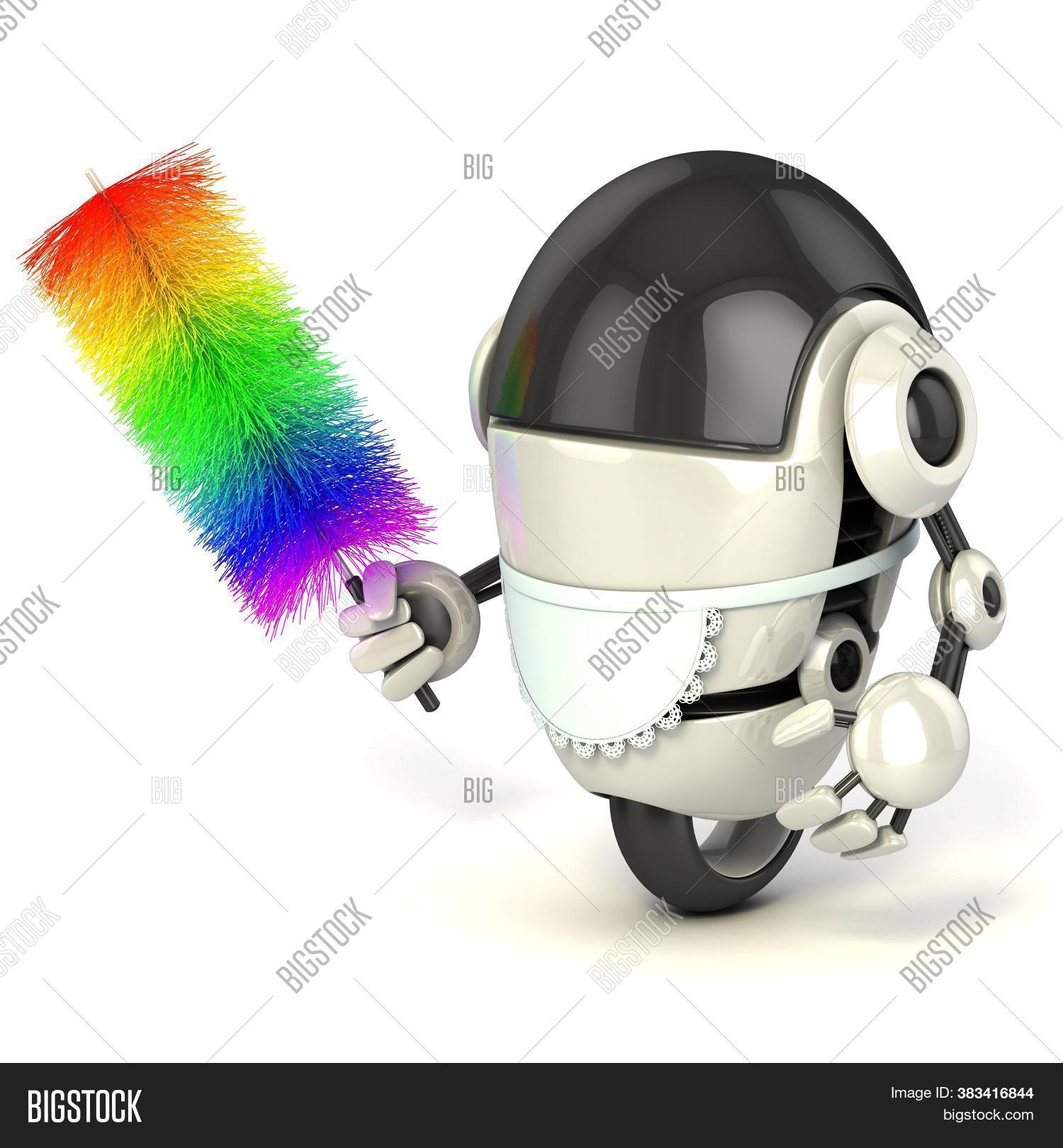 Funny 3d Robot Maid Image & Photo (Free Trial) | Bigstock