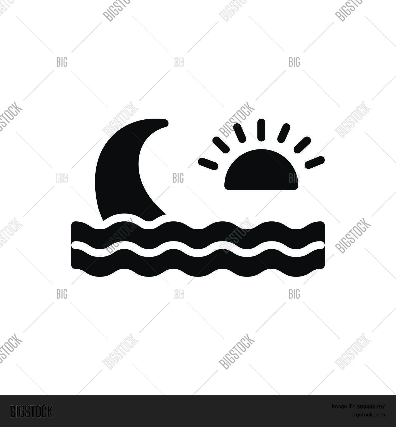 Black Solid Icon Wave Vector & Photo (Free Trial) | Bigstock
