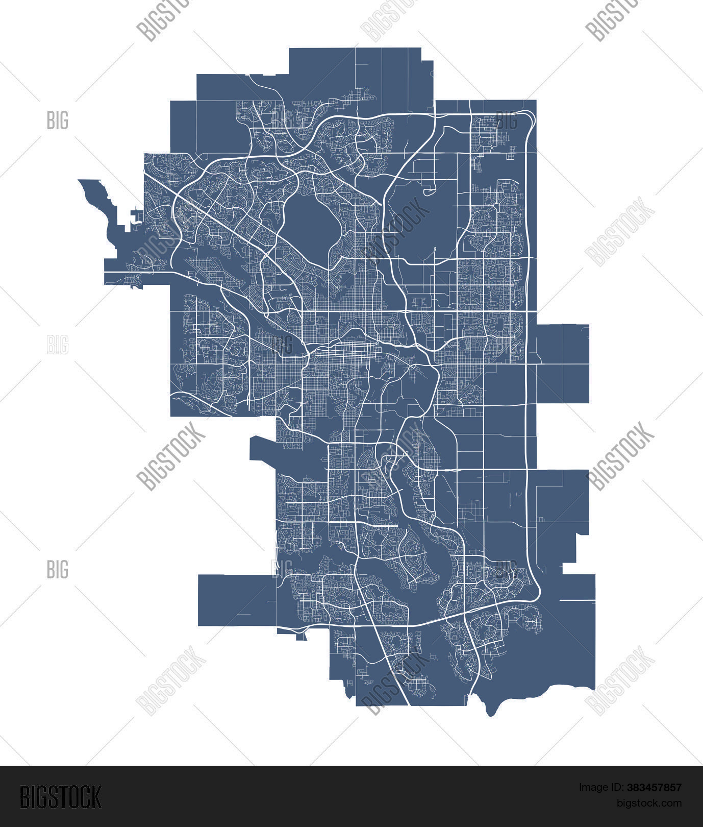 Calgary Map. Detailed Vector & Photo (Free Trial) | Bigstock