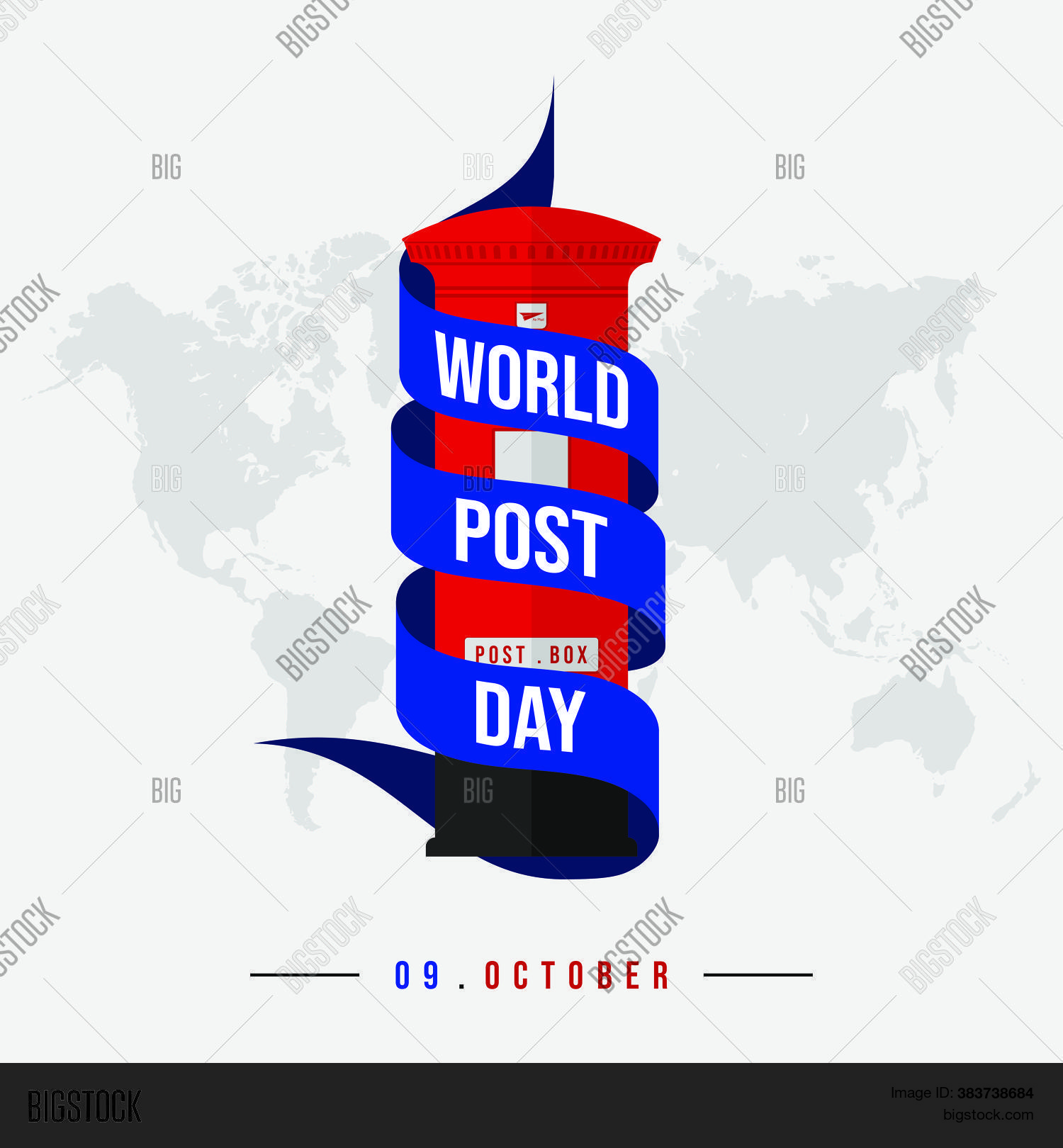 World Post Day Text Vector & Photo (Free Trial) | Bigstock