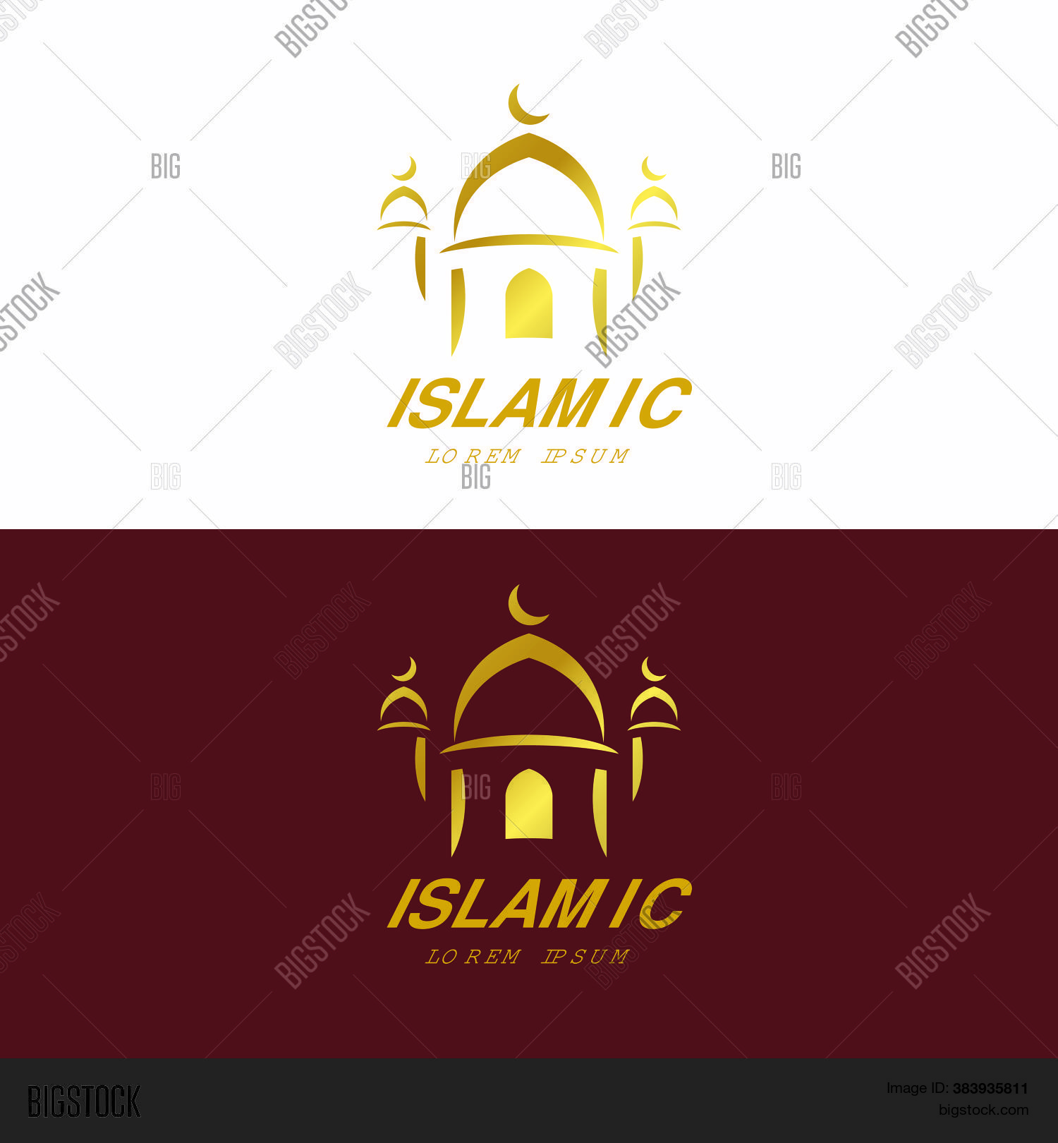 Islamic Logo Two Vector & Photo (Free Trial) | Bigstock