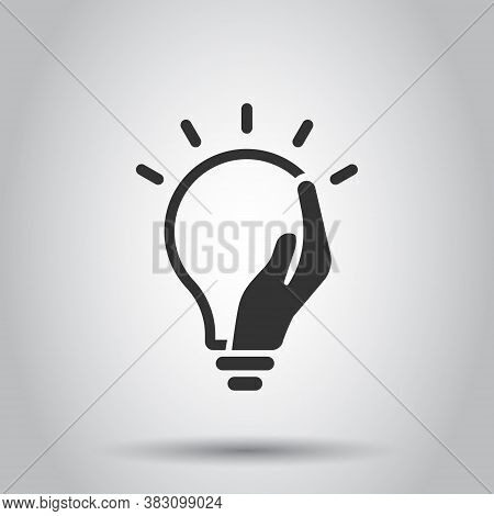 Lightbulb Hand Icon Vector & Photo (Free Trial) | Bigstock