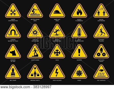 Yellow Warning Vector & Photo (Free Trial) | Bigstock