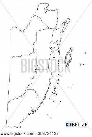 Belize Printable Map Coloring Page Coloring Pages