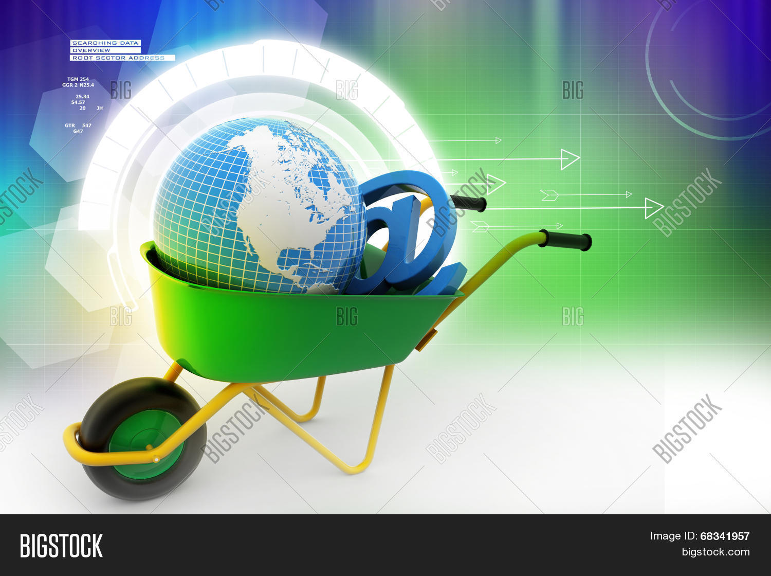 Wheelbarrow Carrying Image & Photo (Free Trial) | Bigstock