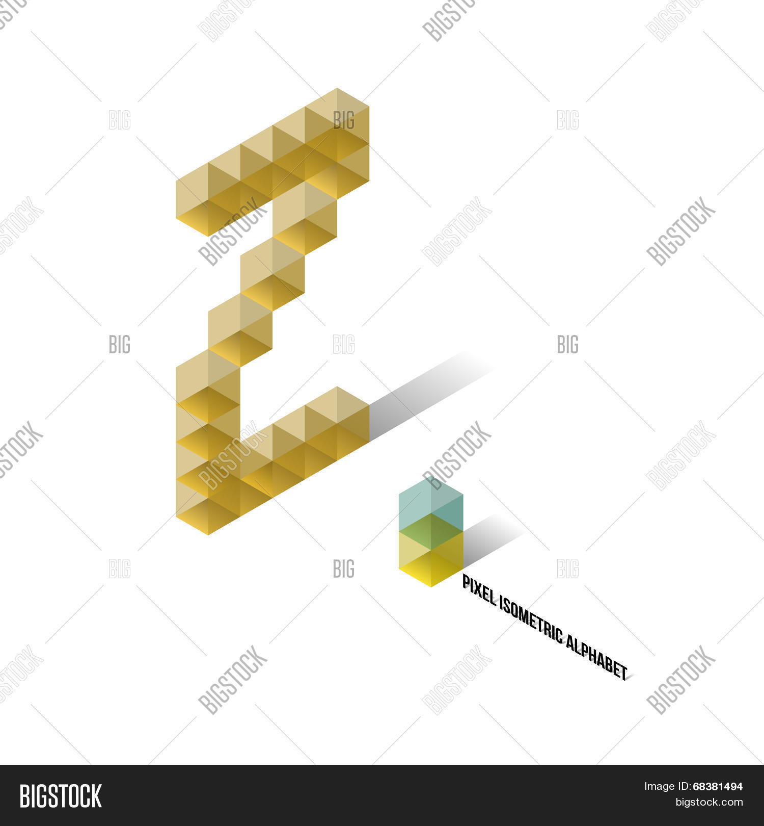 Z - Pixel Isometric Vector & Photo (Free Trial) | Bigstock