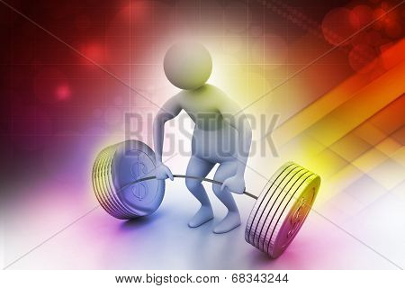 3d Man Lifting Weights Image & Photo (Free Trial) | Bigstock